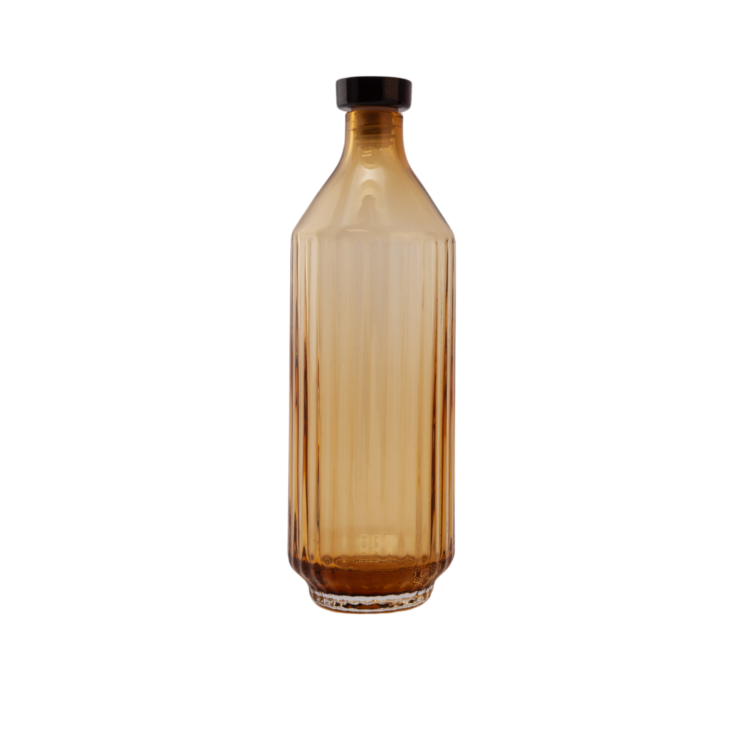 Mila Bottle 75cl - AMBER GLASS - XLBoom